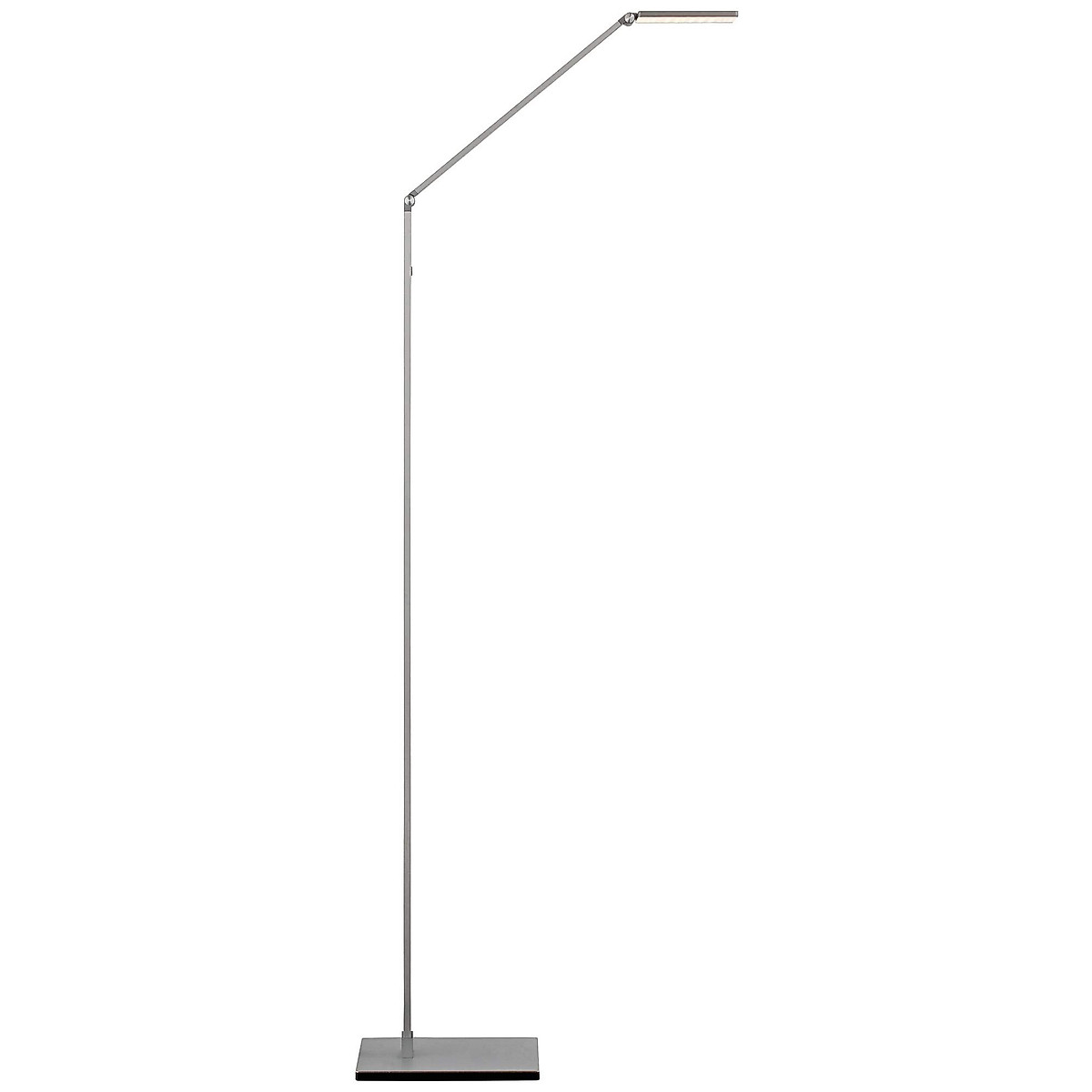 Possini Euro Design Bentley Modern Minimalist Style Task Floor Lamp LED Bright Lighting 61" Tall Silver Aluminum Adjustable Touch On Off for Living Room Reading House Bedroom Home