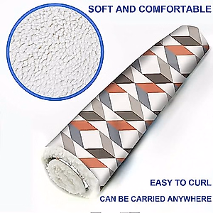 Charcoal Grey White Soft Warm Pet Throw Blanket for Pet Geometric Triangles Squares for Pets Beds Pets Blankets and Kennel Red Black 14" x 18"