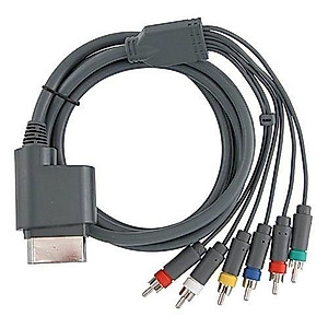 Nulink?Premium Component HDTV (High Definition/ HD) Video & RCA Stereo AV Cable with SPDIF Audio Out for Microsoft Xbox 360, Xbox 360 Slim [Gray, 6Ft Long, TV/HDTV Switch] by NuLink