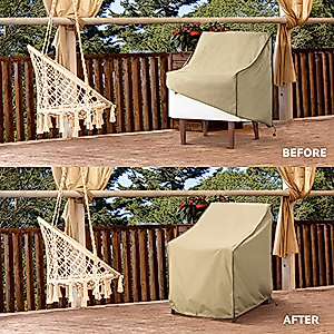 SORARA Single Porch Leisure Chair Cover Outdoor Patio Furniture Cover, Water Resistant, 28.7'' L x 25'' W x 34'' H, Brown