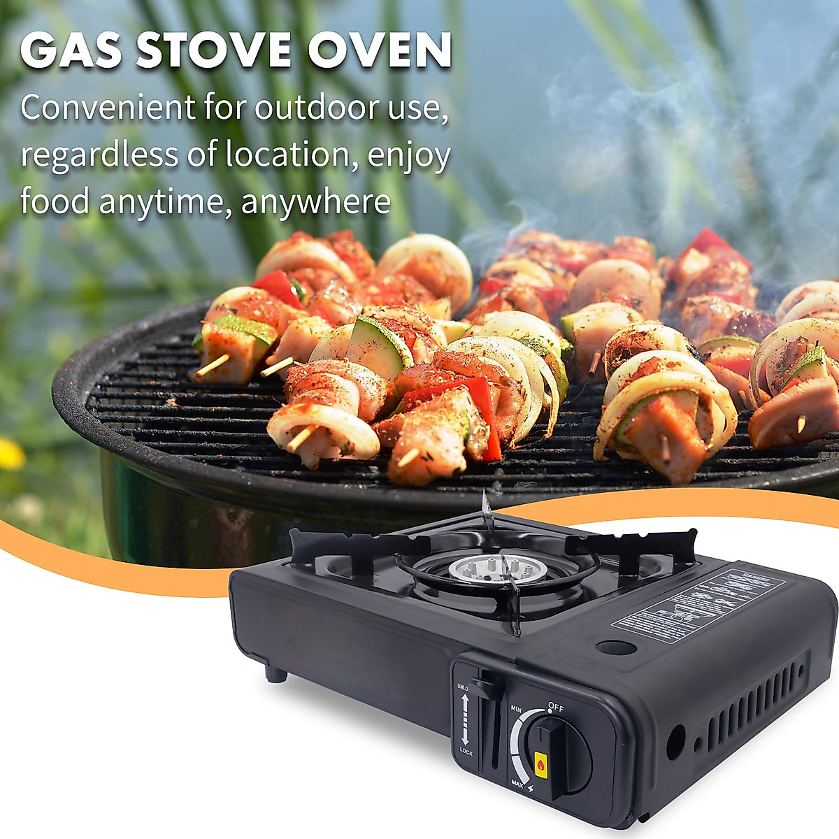 ShellKingdom Camping Stove Portable Outdoor Emergency Butane Stove Burner with Carrying Case For Camping, Picnics, Hiking, BBQ