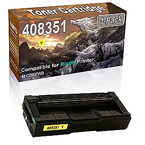 1-Pack Compatible High Capacity M C250 (408351) Imaging Toner Cartridge Used for Ricoh M C250FWB Printer (Yellow)
