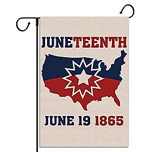 Juneteenth Garden Flag June 19 1865 African American Independence Day Freedom Vertical Double Sized Yard Outdoor Decor