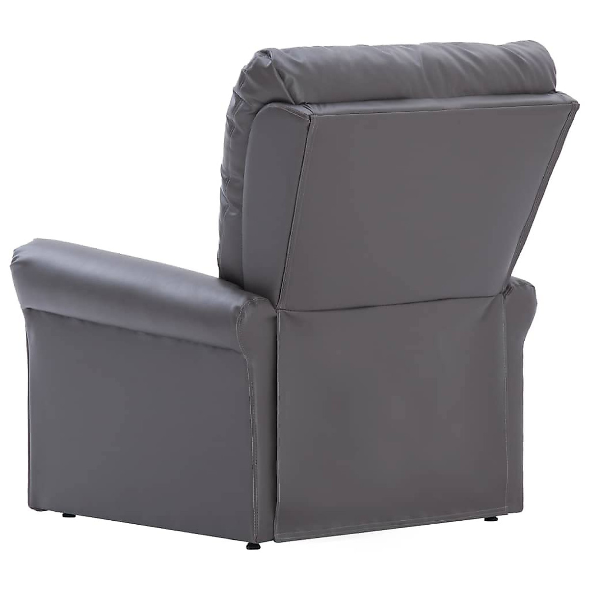 YPWRENH Sofa Chair Leisure Chair Reclining Chair Gray Faux Leather for Living Room, Dining Room, Conference Room, Waiting Room