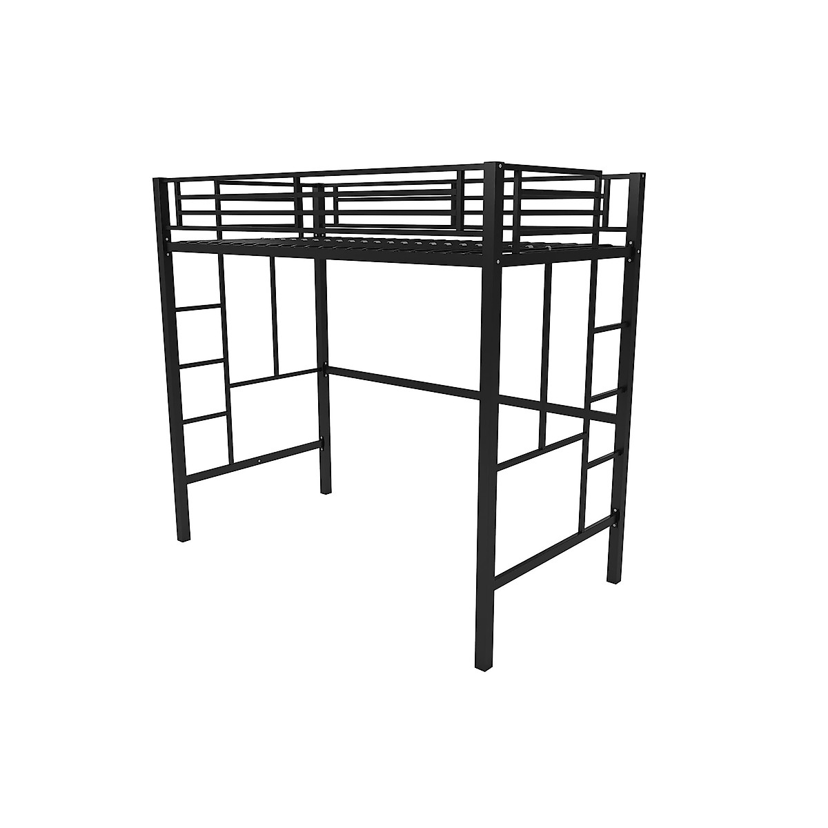 DHP Brian Twin Metal Loft Bed, Black