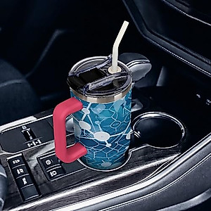 Science Chemistry Molecular Structure 40 Oz Car Cup Stainless Steel Travel Mug Leak-Proof Insulated Tumbler with Handle Light Rose Red-style