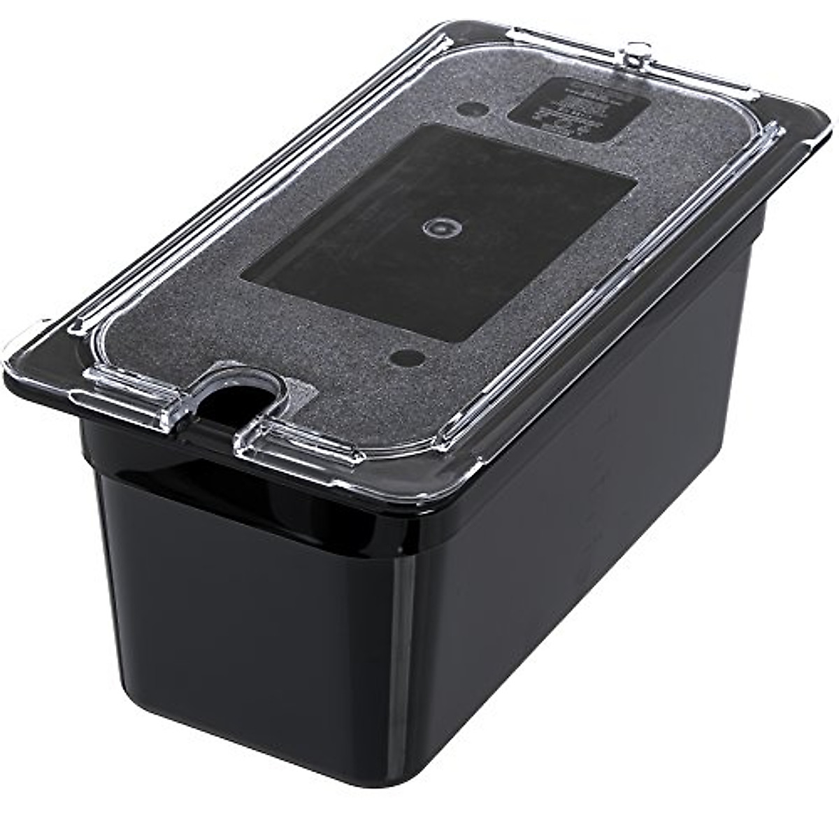 Carlisle FoodService Products Plastic Food Pan 1/3 Size 6 Inches Deep Black
