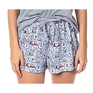 INTIMO Peanuts Womens' Snoopy I Like Naps Character Sleep Pajama Set Shorts (XXX-Large) Multicolored