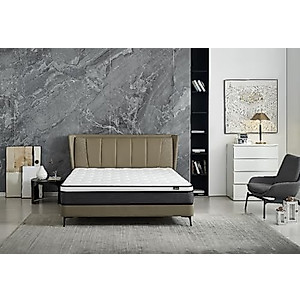 Container Furniture Direct Hybrid 10 Inch Twin Mattress in a Box, Pillow Top Bed Cushion with Breathable and Hypoallergenic Design, Medium Firm for Lumbar Support