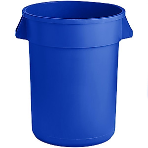 Mix.Home 32 Gallon Round Trash bin Garbage can Outdoor Yard Trash can Trash Barrels Garbage Drum Heavy Duty Trash can Industrial Trash can Kitchen Trash bin (5, Blue)