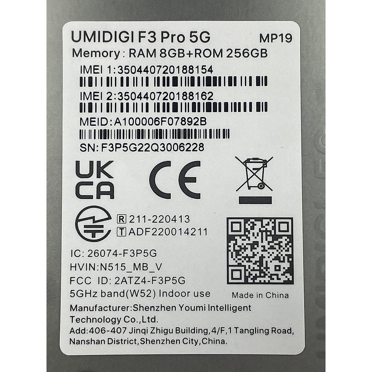 UMIDIGI F3 Pro 5G Unlocked Cell Phone, Android 13, 12(6+6)GB+128GB, 48MP Main Camera, 6.6" FHD+ Display, Octa-Core Processor, 6000mAh Battery, Dual 5G, NFC