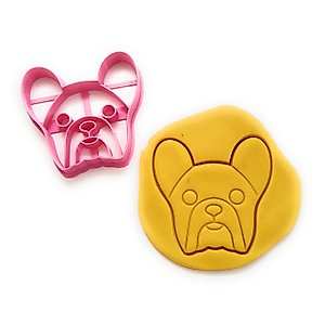 T3D Cookie Cutters French Bulldog Cookie Cutter, Suitable for Cakes Biscuit and Fondant Cookie Mold for Homemade Treats, Dogs, 3.56 inch x 3.43 inch x 0.55 inch