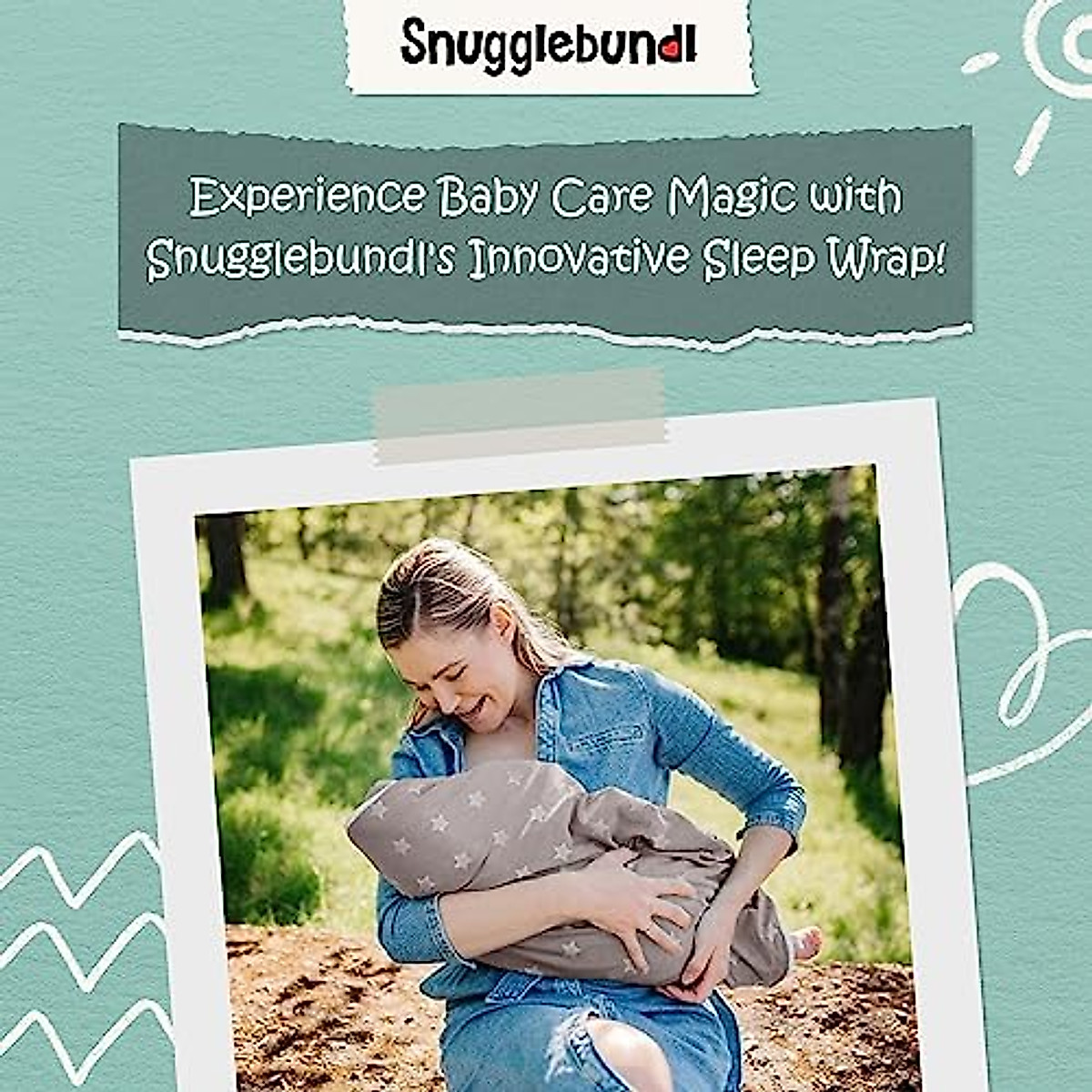 Snugglebundl – Move Without Waking | Organic Cotton | Best Baby Travel System | Elective C-Section (Baby Bumble, Lightweight, Baby Haze)