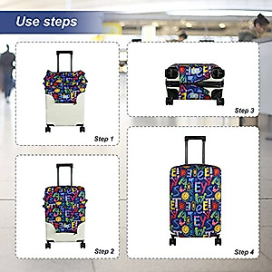 MININOVA Travel Luggage Cover Suitcase Protector Fits 27-30 Inch Luggage, Alphabet L