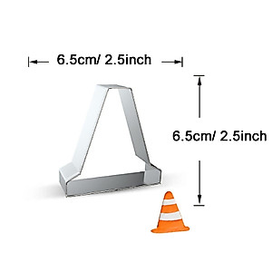 WJSYSHOP Traffic Road Cone Shape Cookie Cutter