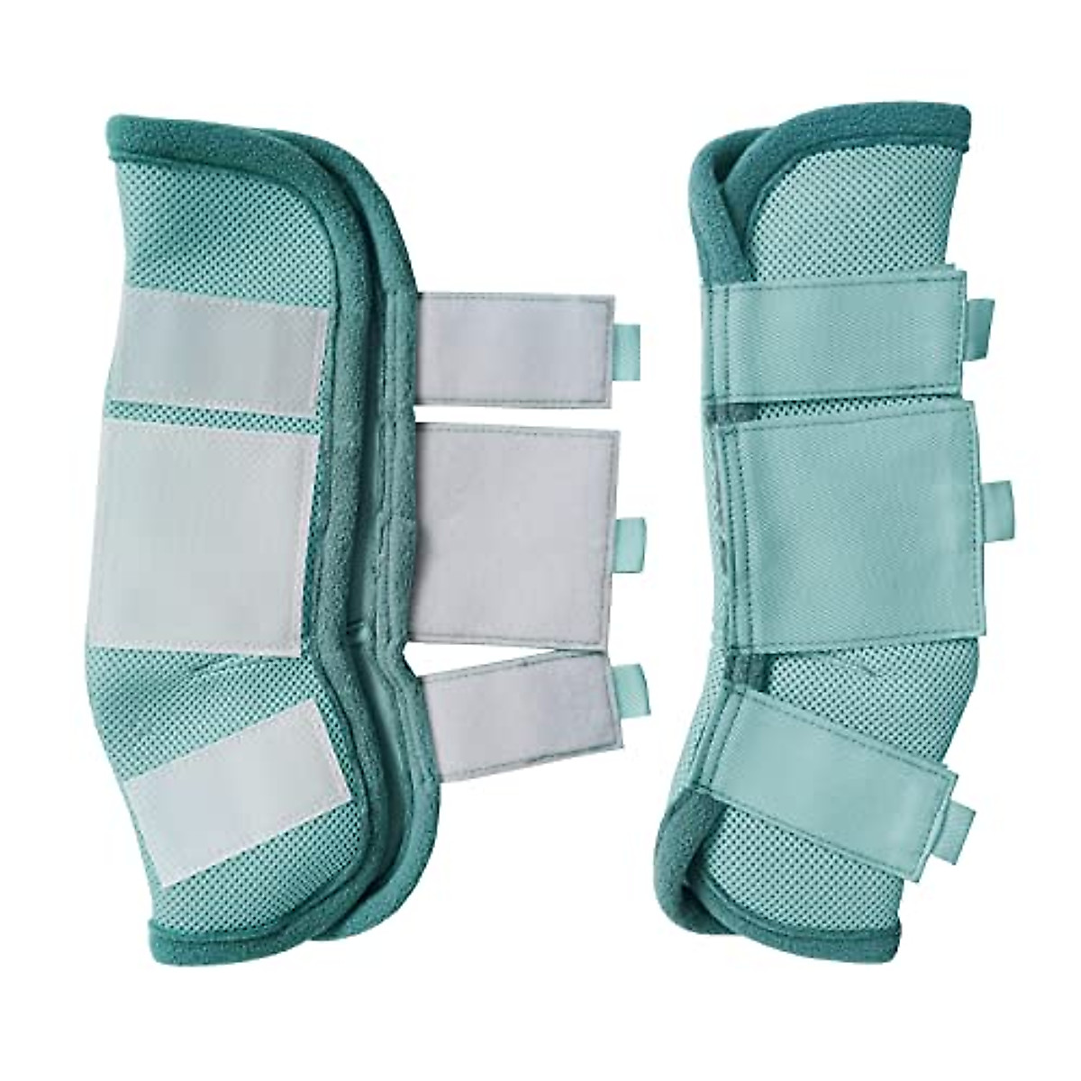 Gallopoff Fly Boots for Horses Set of 4, Breathable Comfy Mesh Horse Leggings Reduce Stomping, Hoof Stress, and Leg Fatigue SkyBlue Cob