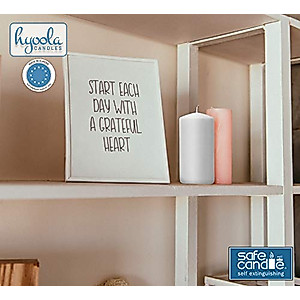 HYOOLA White Pillar Candles 3x6 Inch - Unscented Pillar Candles - 6-Pack - European Made