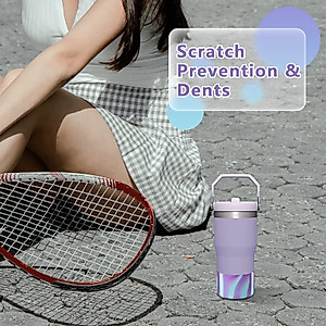 WUQID Protective Mixed Silicone Boot Sleeve 2PC Compatible with Stanley 20 30 40oz & Hydroflask 12oz-40oz Bottles/Tumbler Anti-Slip Bottom Sleeve Cover for All Bottles Bottom Width of 2.83-2.95in