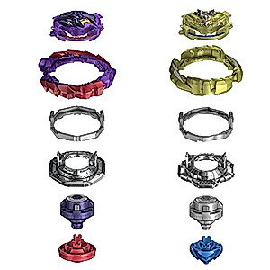 BEYBLADE Hasbro Burst QuadDrive Berserk Balderov B7 and Cyclone Belfyre B7 Spinning Top Dual Pack - 2 Battling Game Top Toy for Kids Ages 8 and Up
