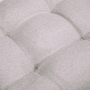 POMIU Outdoor Chair Cushions for Patio and Garden Furniture, Chair Pads Set Premium Comfortable Thick Fiber Fill Tufted Seat Floor Cover (2 Pack, 19" x 19", Silver)