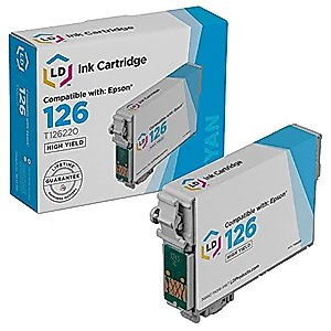 LD Products Remanufactured Replacement for Epson 126 Ink Cartridges T126220 T126 High Yield (Cyan, Single-Pack) Compatible with Workforce 435 520 635 645 WF-3520 WF-3530 WF-3540 WF-7010 WF-7510