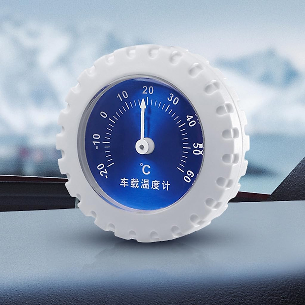 CAZSTYK Automotive Temperature Gauge Car Interior with Blue Dial Display