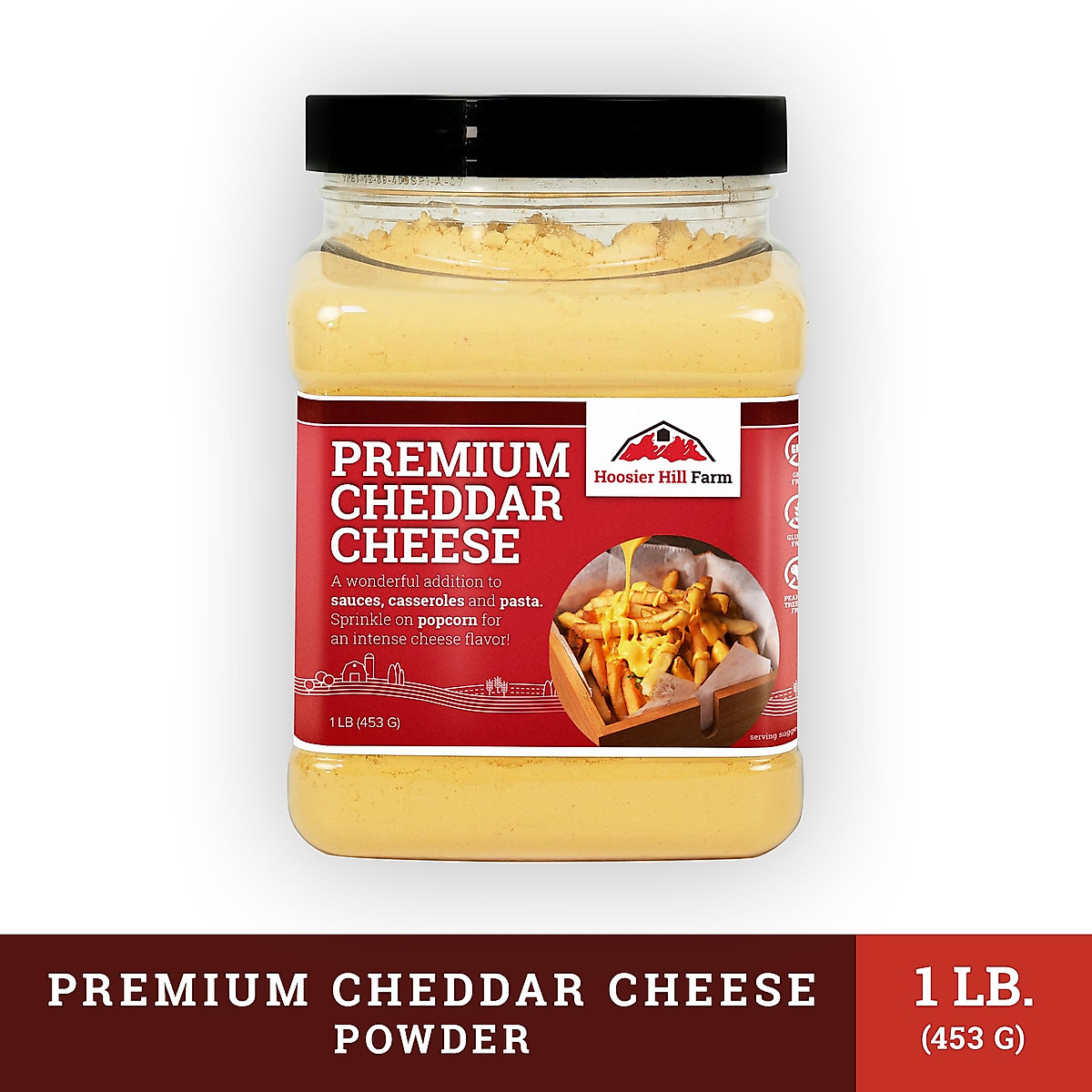 Hoosier Hill Farm Premium Cheddar Cheese Powder, 1LB (Pack of 1)