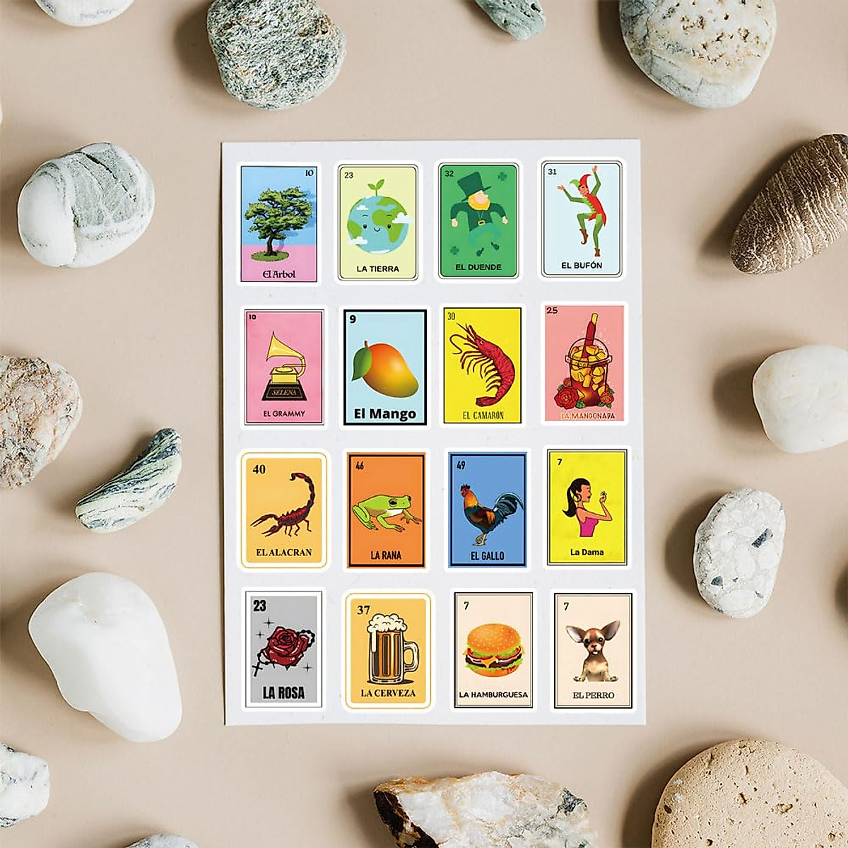 120Pcs Cards Loteria Stickers Pack, Funny Sport Vinyl Waterproof Sticker Decals for Water Bottle,Laptop,Phone,Skateboard,Scrapbooking,Bumper for Kids Teens Adults Fans for Party Supply…