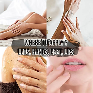 Charcoal Scrub, Moisturizing and Exfoliating Face Foot & Body Scrub, Organic Scrub Fights Stretch Marks, Fine Lines and Natural Exfoliator Salt Body Scrub for Toning Skin Cellulite Skin Care Body