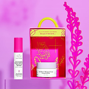 Drunk Elephant Call It A Night Evening Skin Kit - Night Skin Care Set. T.L.C. Framboos Glycolic Night Serum 8ml/.27fl oz, Lala Retro Whipped Cream, 15ml/.5fl oz. Smoothing and Replenishing Skin Care