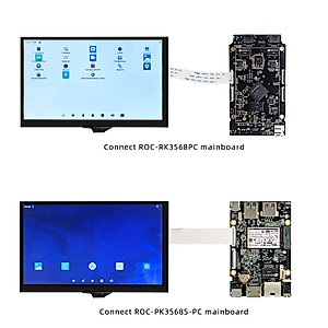 youyeetoo 7inch MIPI LCD Touch Screen 1024x600 5 Point Capacitive 75Hz Support Tinker Board 2S, Firefly ITX-RK3568J/ROC-RK3568-PC/ROC-RK3588S-PC/ITX-3588J