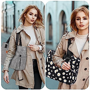 Large Women Lunch Bags for Work/Insulated Adult Lunch Box for Women/Leakproof Cooler Lunch Tote Bag with Storage Pocket. Reusable Lunch Cooler Purse for Picnic Hiking 14L, Black