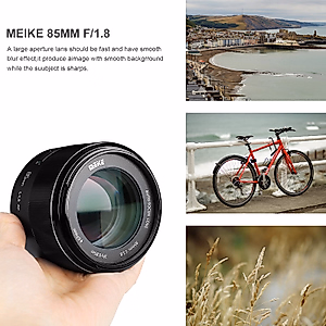 Meike 85mm f1.8 Wide Aperture Full Frame Auto Focus Telephoto Lens for Nikon F Mount DSLR Camera and Compatible with Nikon APS-C Cameras D610 D750 D780 D810