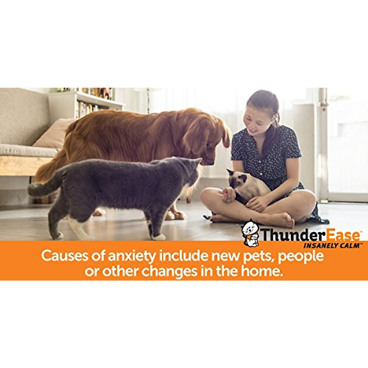 ThunderEase Multicat Calming Pheromone Diffuser Kit | Powered by FELIWAY | Reduce Cat Conflict, Tension and Fighting (30 Day Supply)