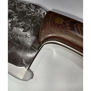 Lifespace 8in Chef Chopping Cleaver with 3 Rivets & Wood Handle