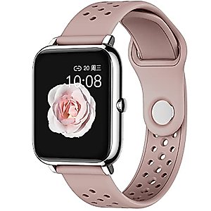 Cosbary Smart Watch for Women Men with Heart Rate Monitor Blood Pressure Blood Oxygen Monitor Sleep Tracker Fitness Watch Compatible with iPhone Android Phones (Pink)
