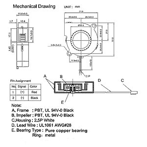 RuiLing 4-Pack 5015 DC 12V 0.18A Cooling Blower Fan 6000Rpm Industrial Cooling Turbo Fan for 3D Printer Accessories,Mini Black Plastic Cooling Fans 50x50x15mm