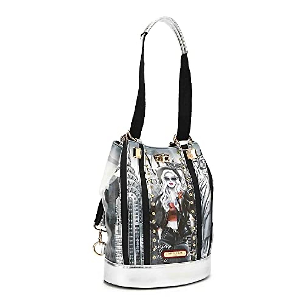 Nicole Lee MULTIFUNCTIONAL BUCKET BAG BACKPACK LNY16057 LIFE IN NEW YORK