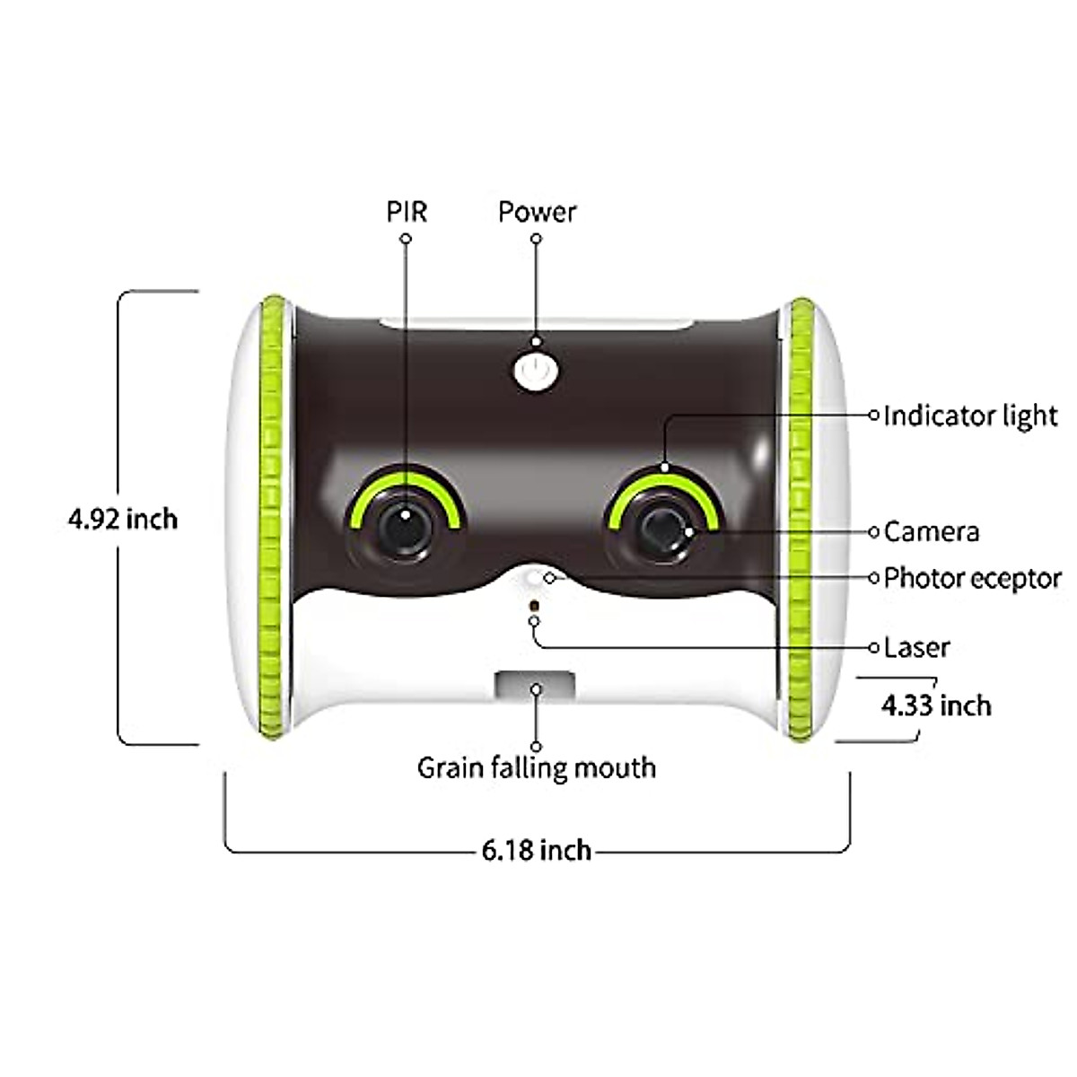 LINKSUS Smart Pet Camera,1080P HD Pet Camera with 2-Way Audio and Night Vision,Home Security APP Remote Control with Treat Tossing,Automatic & Interactive Toys for Dogs and Cats(2,4G WiFi)