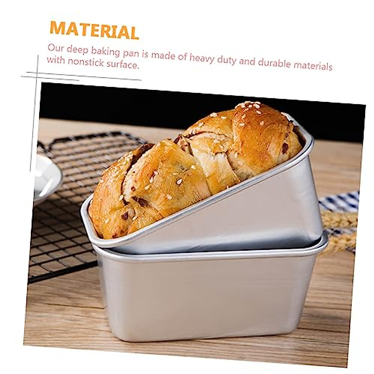 Cabilock 1pc Toast Mold Cheesecake Mini Baking Pans Burger Mold Bread Baking Tin Oven Rectangular Bread Toasting Molds Bread Baking Mold Kitchen Supplies Silver Household Aluminum Alloy Set