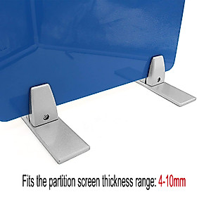 MOUNTAIN_ARK 4 Pack T Shaped Office Desk Partition Clamp, Sneeze Guard Bracket Support, Aluminum