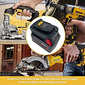 Heating Master ZDTZAN Battery Adapter MIL18DL for Milwaukee M18 18V Battery to Dewalt 20V Lithium-ion Battery, Convert Milwaukee M18 Battery to Dewalt 20V Tool Use