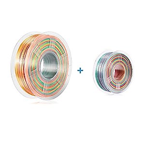 SUNLU Rainbow Silk PLA+ 3D Printer Filament PLA Rainbow 3D Printer Filament, 3D Printing PLA+ Filament 1.75mm, 1kg(2.2LBS) Spool, Rainbow