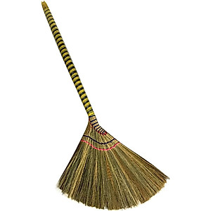 Authentic Handmade Asian Broom Set of 3 Packs - Premium Vietnamese Straw Broom, 40" Length