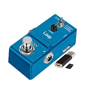VSN Looper Pedal Electric Guitar Effect Looping Record for 10 Minutes and Mini Size Loops 3 Mode TF Card Transmission Port