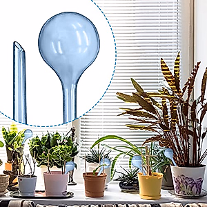 Gddochn 20 Pcs Clear Plant Watering Globes,Garden Self Watering Bulbs,Automic Watering Device for Plant,Flowers,Garden,Indoor Outdoor Decoration(Small, Dark Blue)