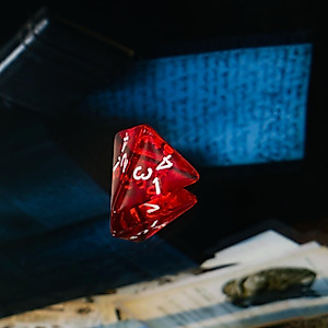 60PCS Red Four Sided D4 Dice for D&D TRPG Cup Games, Multi Gem Polyhedral Triangular Mini Acrylic Dice Set Suitable for Board Table RPG Gaming Theme Parties Gatherings Bar Gift for Friends Family