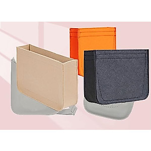 Lckaey Purse Insert Organizer for Evelyne 16 mini Bags TPM Insert- Handbag Organizer-1003Khaki-S