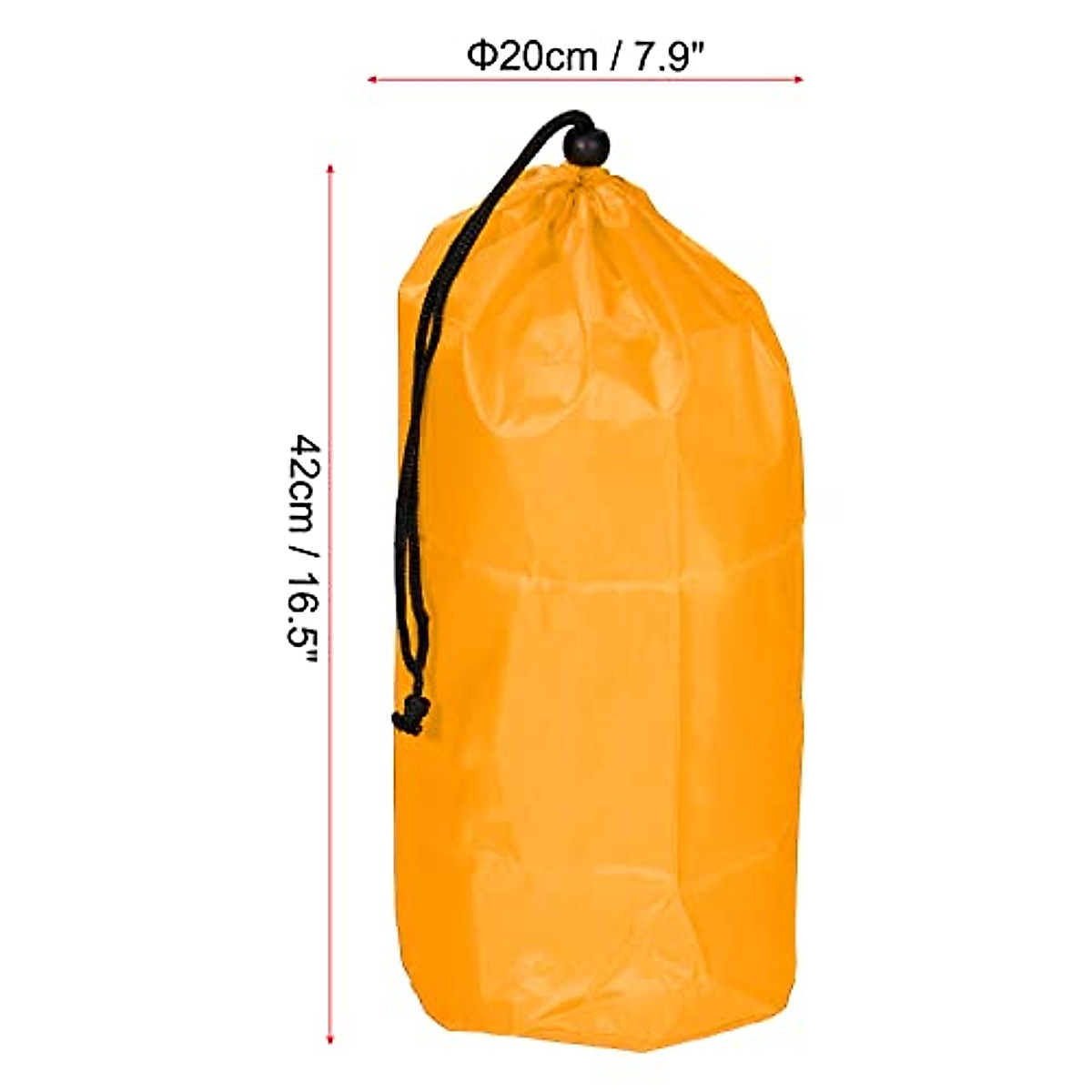 PATIKIL Clothes Storage Drawstring Bag, 2 Pack Ultra Large Clothes Blankets Organizer Bag with Strap for Camping Travel, Yellow