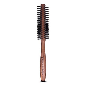 Spornette Deville Round Brush, 1 1/2 Inch Boar Bristle Hair Brush - For Blow Drying, Styling, Curling & Adding Volume to Shorter Hair - For All Hair Types